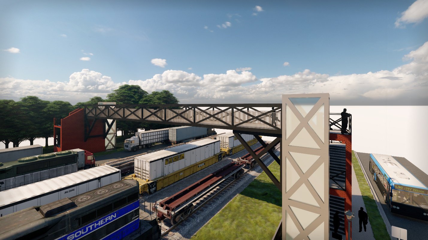 Pedestrian Bridge across CSX RR Tracks and US 29
